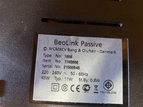 Bang And Olufsen Beolink Passive Top Zustand Schwarz Gebraucht In