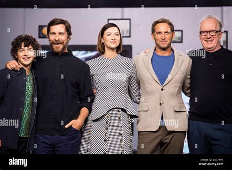 Noah Jupe From Left Christian Bale Caitriona Balfe Josh Lucas And