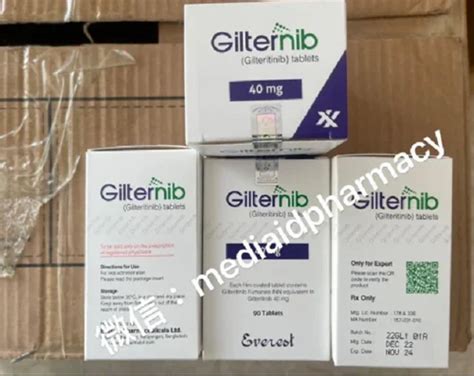 Gilternib Gilteritinib 40mg Tablets 90 Tablets Per Bottle Hritvi