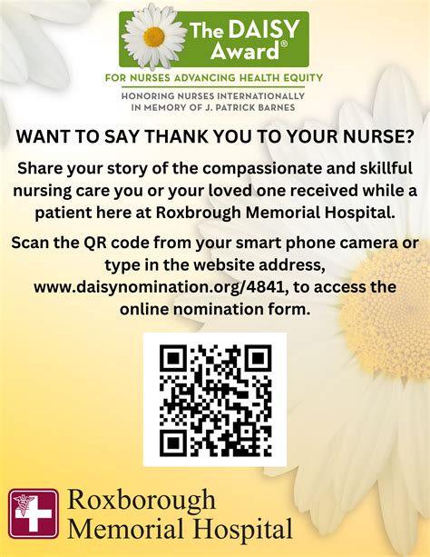 Daisy Award Nurse Nominations Roxborough Memorial Hospital