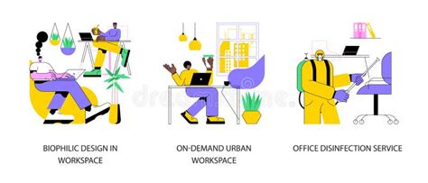 Working Conditions Abstract Concept Vector Illustrations Stock Vector