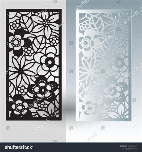 Laser Cnc Cut Template Pattern Metal Stock Vector Royalty Free