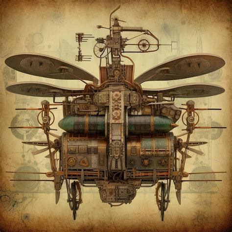 Premium Ai Image There Is A Large Steam Powered Airplane With Many