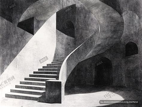 Ai创作图mc埃舍尔 莫比乌斯旋梯 超现实主义艺术 立体主义艺术 超现实主义图片 超现实主义画派画家 阈限超现实主义 几何图形的艺术表现形式 光影的构成 构成主义艺术 梦想的阶梯 安藤忠雄设计