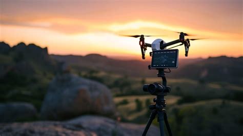 Free Drone Filming Sunset Image Drone Sunset Photography Download