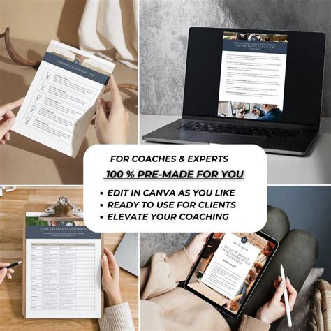 Coaching Canva Templates For Core Values And Limiting Beliefs Coach