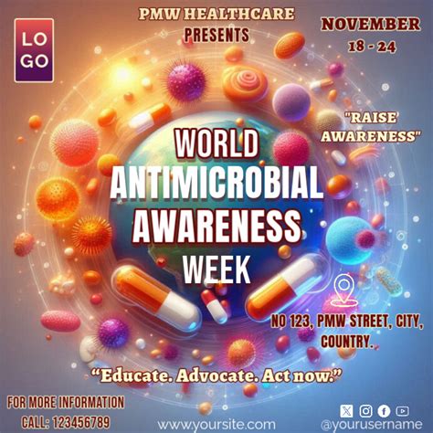 World Antimicrobial Awareness Week Template Postermywall
