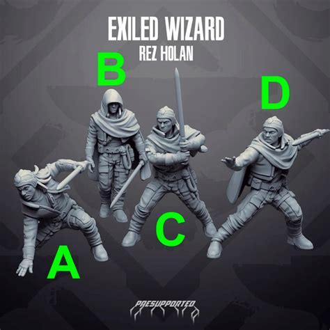 Exiled Wizard Rez Holan Skullforge Legion Compatible Imperial Assault 3d Printed Etsy