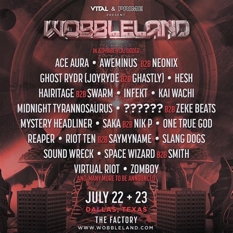 Wobbleland Dallas Drops Initial Lineup For Upcoming Edition Edm Identity