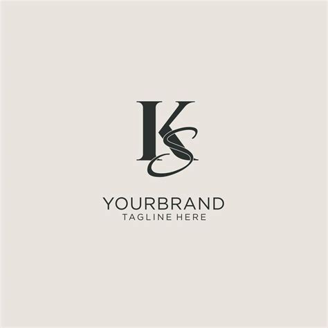 Initials Ks Letter Monogram With Elegant Luxury Style Corporate Identity And Personal Logo