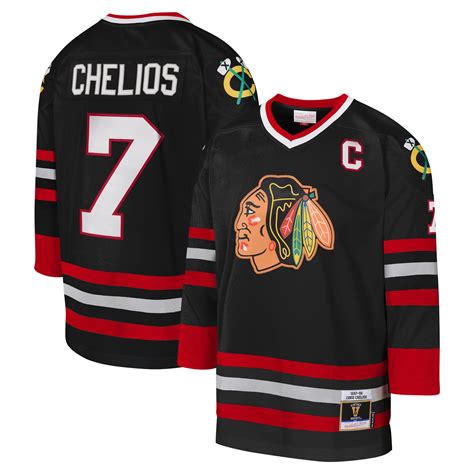 Chris Chelios Chicago Blackhawks Mitchell And Ness Youth 1997 98 Blue