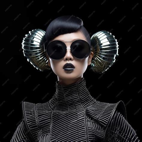 Lélégance Futuriste Les Femmes Cyberpunk La Beauté Afro Centrée Et Les Portraits De Mode