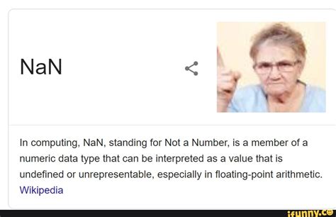 In Computing Nan Standing For Not A Number Is A Member Of A Numeric