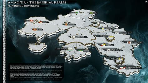 The Realm Of Amad Tir A Scifi Map With Charts And Banners I Created