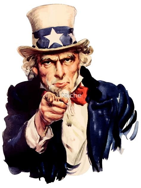 Uncle Sam Pointing Finger Vector Poster For Sale By Taiche Redbubble