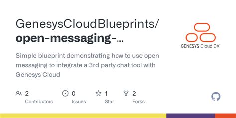 Github Genesyscloudblueprints Open Messaging Blueprint Simple Blueprint Demonstrating How To