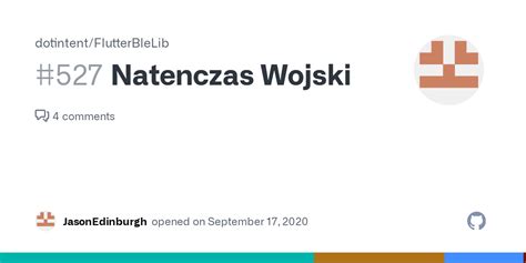 Natenczas Wojski · Issue 527 · Dotintentflutterblelib · Github