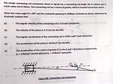 Solved When The Crank Angle Is 200 And The Crankshaft Speed W Is