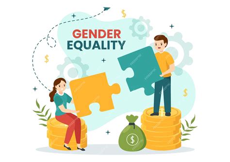 Premium Vector Gender Equality Vector Illustration With Men And Women