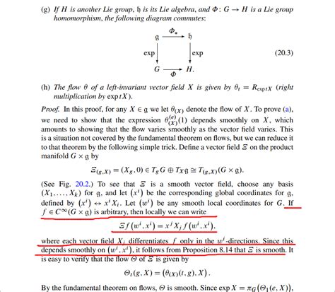 Differential Geometry In The Proof Of Smoothness Of The Exponential