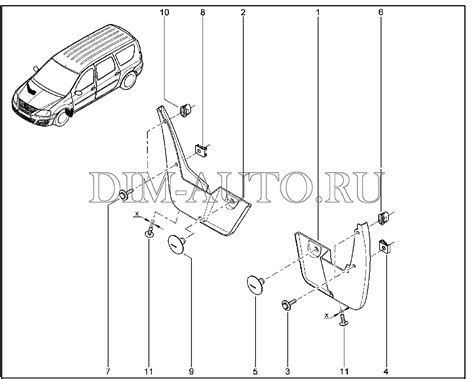 ЛАДА Largus 508110 фартук переднего колеса