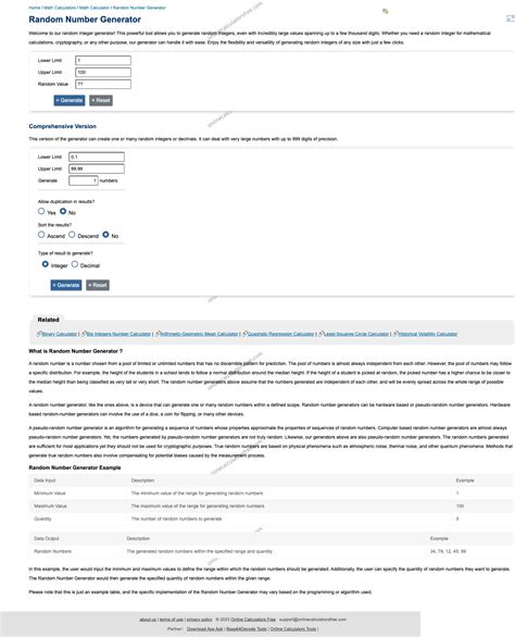 Generador De Números Aleatorios Herramienta Gratis Calculatorfree