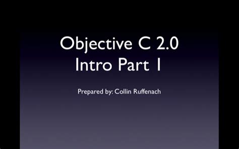 Objective C 20 An Intro Part 1 Iphone Programming Tutorials