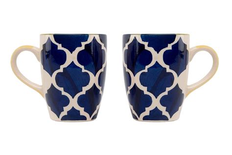 Buy Mugs Blue Morroccon Design Set Of 4 Online At Low Prices In India