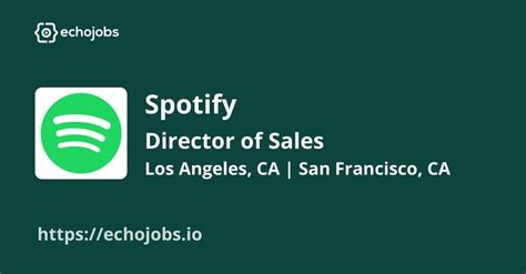 Spotify Is Hiring Director Of Sales Tech And Gaming Usd 163k 233k San
