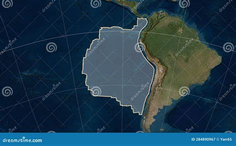 Nazca Tectonic Plate Satellite Map Stock Illustration Illustration