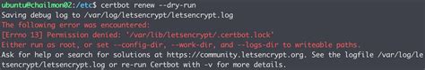 Errno 13 Permission Denied ‘varlogletsencryptcertbotlock