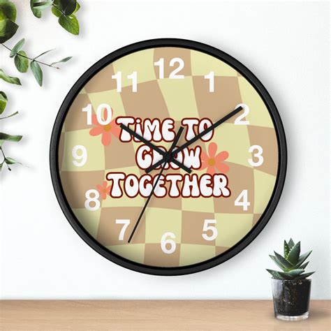 Clock For Classroom Decor Clock Retro Flower Clock Groovy Etsy