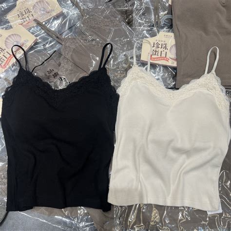 Maple Zhixin 6858 Grinding Sexy Lace Border Suspender Vest Women Wear V