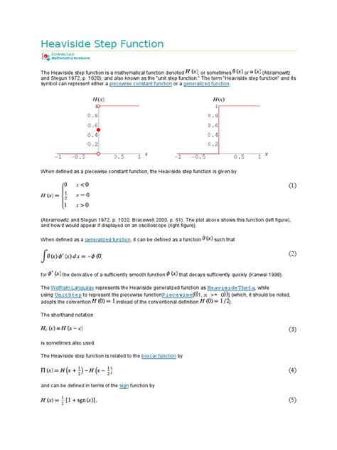 heaviside step function pdf