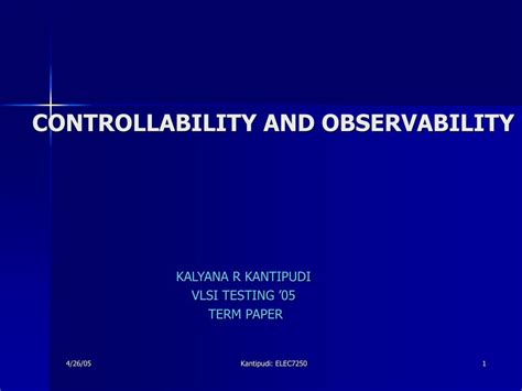 Ppt Controllability And Observability Powerpoint Presentation Free