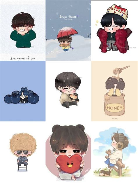 Tae Tae Chibi Printable Photos Chibi Bts Army Jungkook