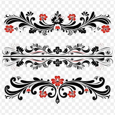 Premium Psd A Set Of Design Elements With A Black And Red Design