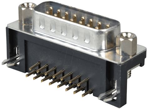 D Sub St 15us D Sub Plug 15 Pin Angled Rm 7 2 At Reichelt Elektronik