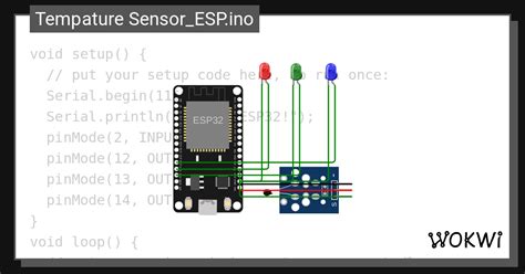 Tempature Sensor ESP Wokwi ESP STM Arduino Simulator