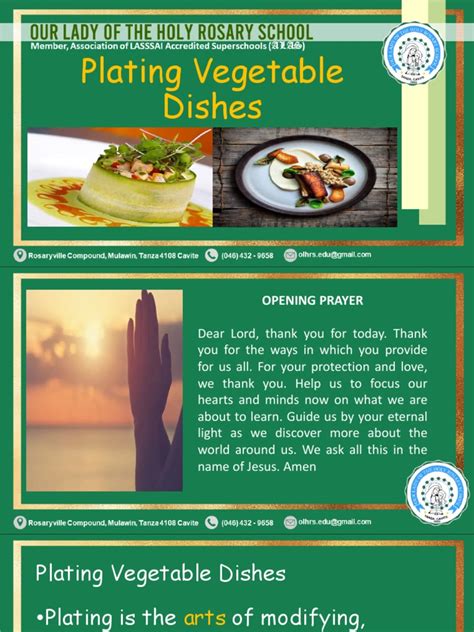 Plating Vegetable Dishes Pdf