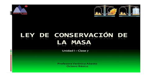 Ley De ConservaciÓn De La Masa · Ley De ConservaciÓn De