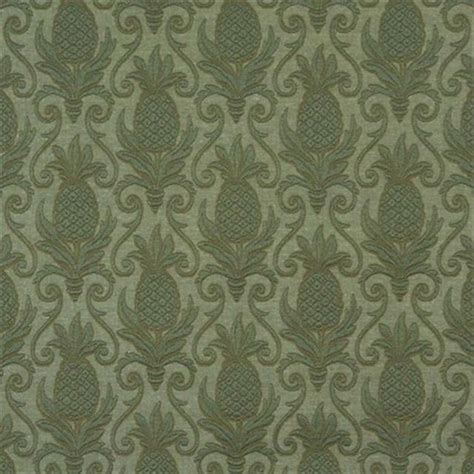 Designer Fabrics E525 54 In Wide Green Pineapple Jacquard Woven