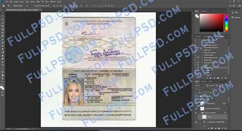 Download Belarus Passport V1 Psd File Photoshop Template Editable Fullpsd