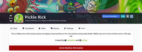 Tryhackme Pickle Rick Tryhackme Machine Pickel Rick By Tanish Saxena Nov 2023 Medium