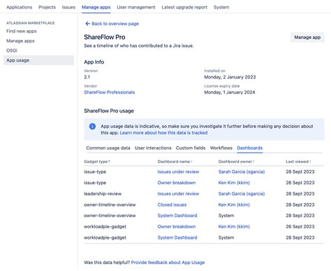 Explore App Usage Administering Jira Applications Data Center 915 Atlassian Documentation