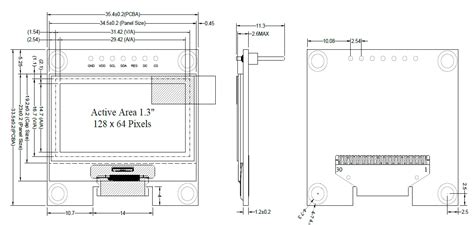 1 3inch 128x64 Oled Display Module With Pcb 7pin Spi Oled Module Buy 1 3inch Display 7pin Spi