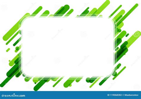 Green Rectangular Background On White Stock Vector Illustration Of