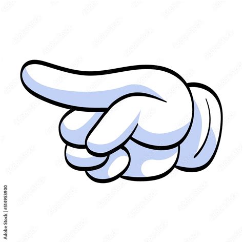 Cartoon Hand Pointing Up