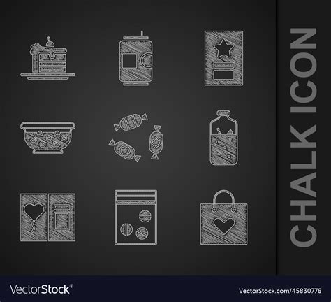 Set Candy Plastic Bag Of Drug Shopping Royalty Free Vector