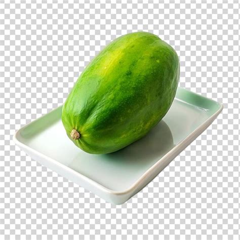 Premium Psd Cucumber On A White Square Plate Isolated On A